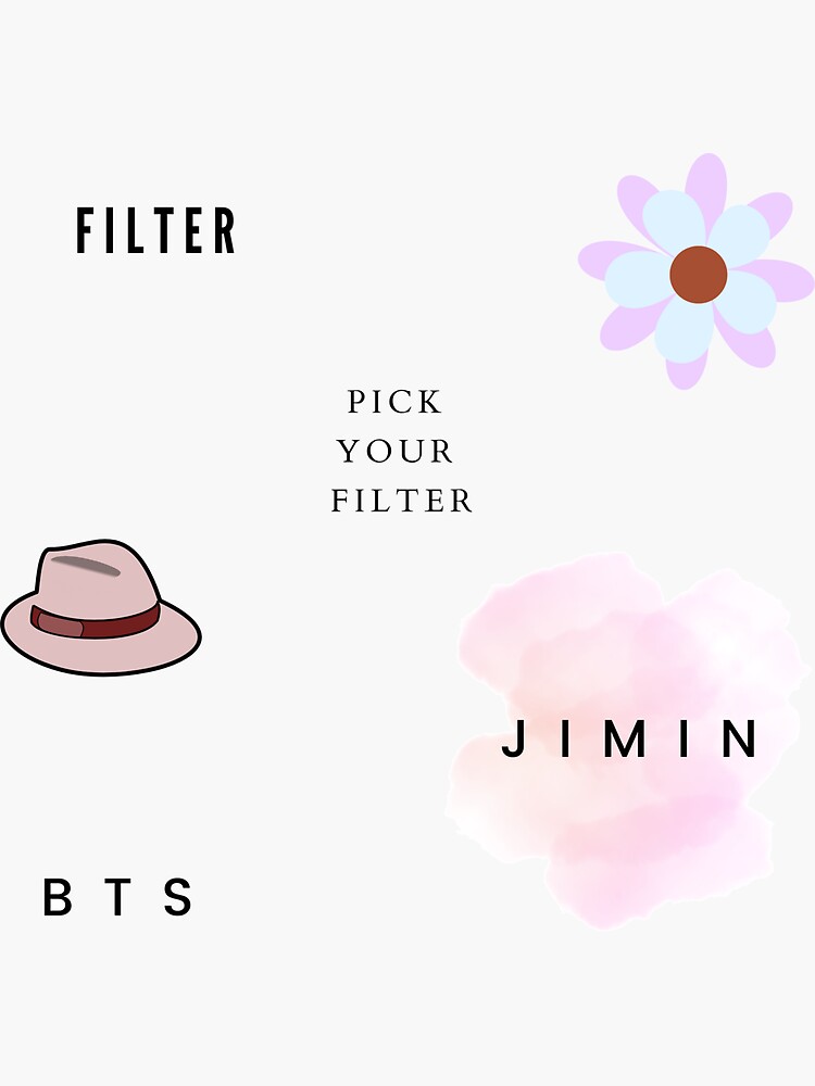 "BTS Filter song detail aesthetic sticker pack" Sticker for Sale by ...