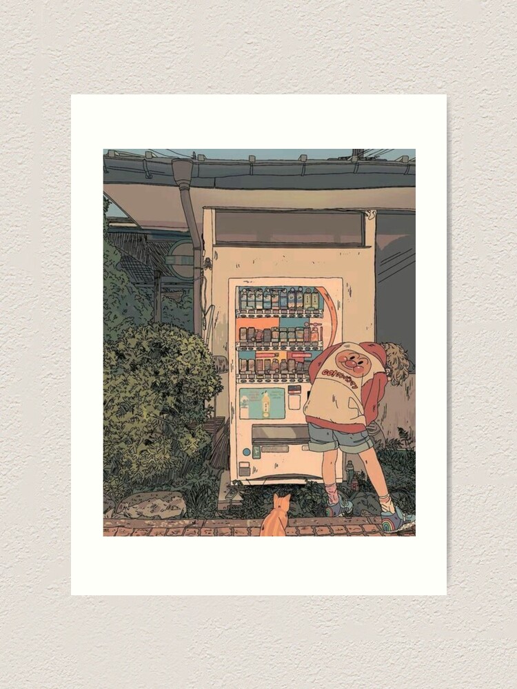 "Japanese Vending Machines Aesthetic Lofi Style" Art Print for Sale by ...