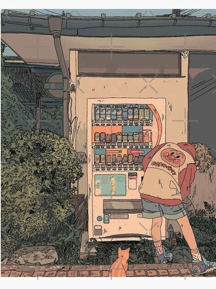 "Japanese Vending Machines Aesthetic Lofi Style" Art Print for Sale by ...