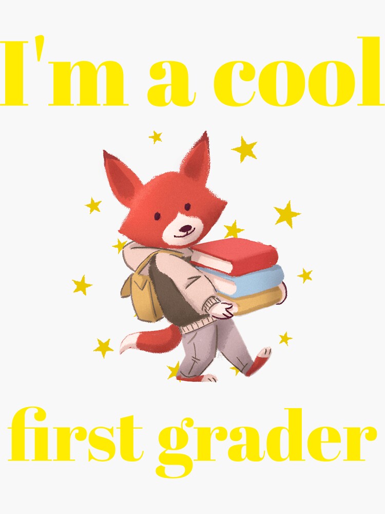 "funny back to school first grade shirt" Sticker for Sale by ...