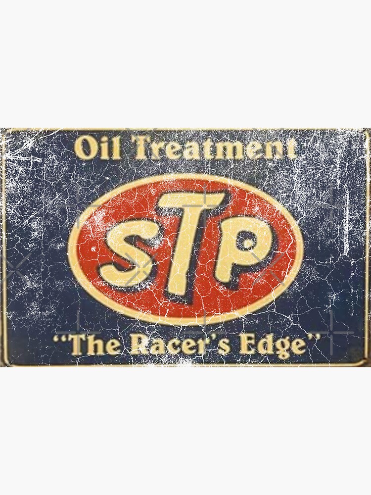 "Vintage STP Oil Badge T-shirt" Sticker for Sale by TeeTrendsToday ...