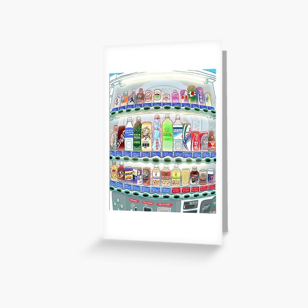 " Japanese Vending Machine Aesthetic Drinks" Greeting Card for Sale by ...