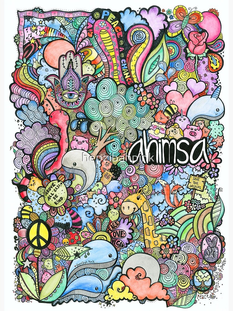 "Ahimsa" Art Board Print for Sale by hepzibahpink | Redbubble