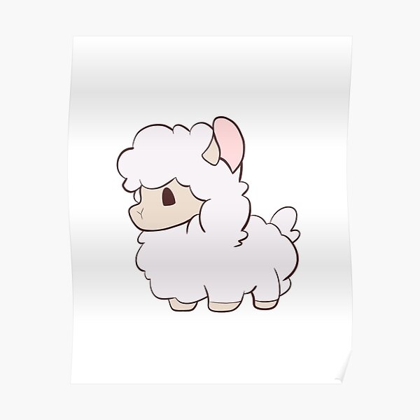 "Cute Chibi Alpaca" Poster for Sale by AlyCatDigital | Redbubble
