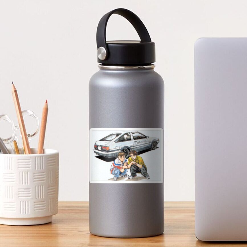 "Takumi & Itsuki Initial D " Sticker for Sale by godtiermeme | Redbubble