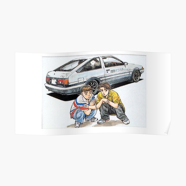 "Takumi & Itsuki Initial D " Poster by godtiermeme | Redbubble