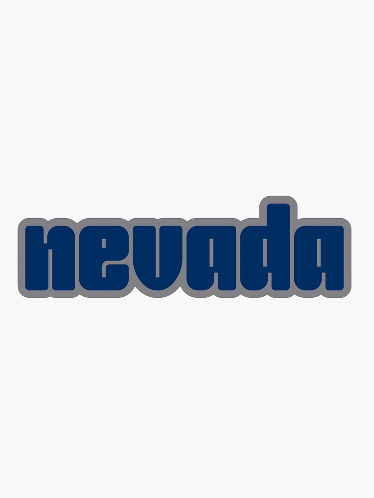 "nevada funky letters" Sticker for Sale by charmcityart | Redbubble