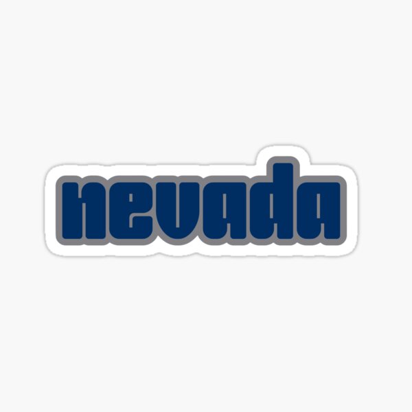 "nevada funky letters" Sticker for Sale by charmcityart | Redbubble