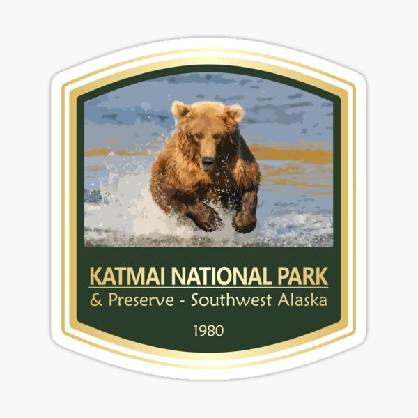 "Katmai National Park (PF1)" Sticker for Sale by curranmorgan | Redbubble