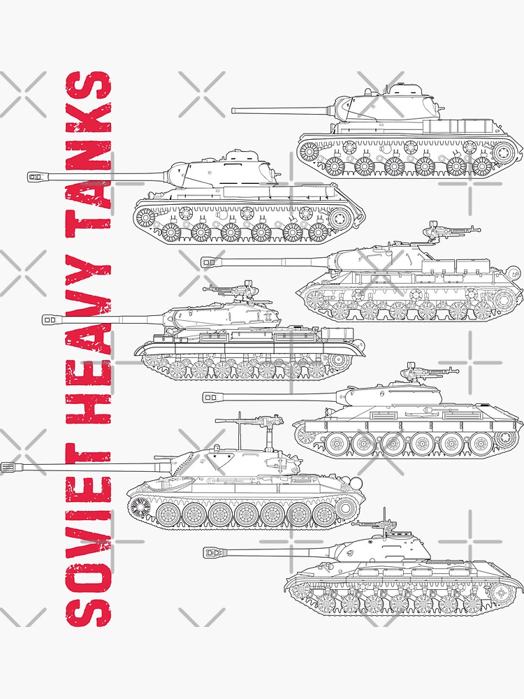 "Soviet heavy tanks (Joseph Stalin Family of tanks)" Sticker for Sale ...