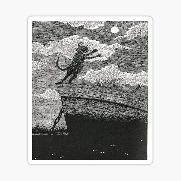 "edward gorey" Sticker for Sale by Flamingomom | Redbubble