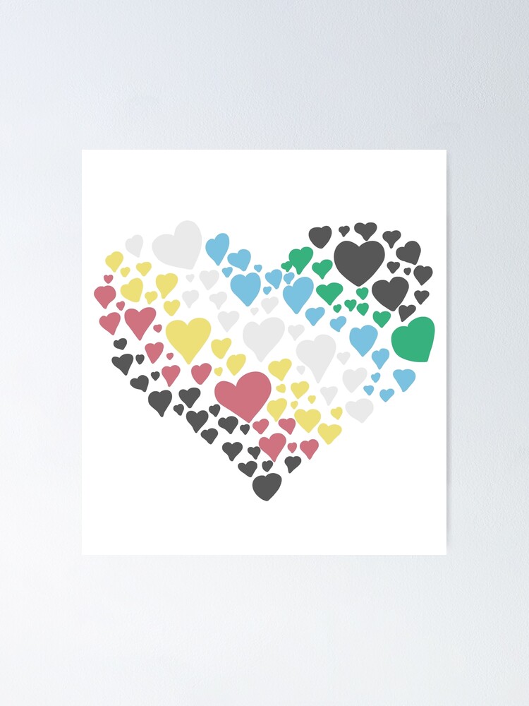 "Disability pride flag heart" Poster for Sale by Becky-Marie | Redbubble