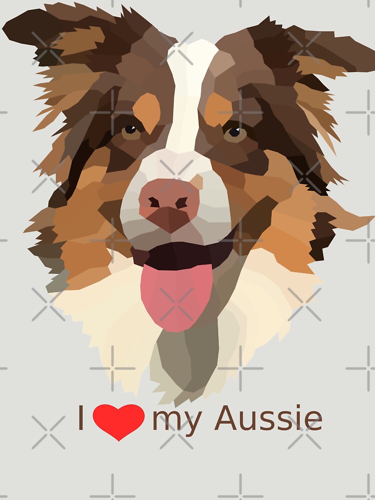 "I love my Aussie" T-shirt for Sale by DaveDms | Redbubble | also t ...