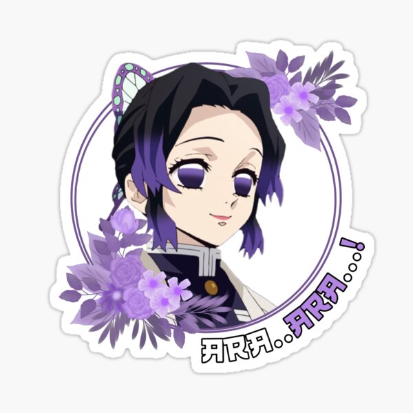 "Shinobu Ara Ara" Sticker for Sale by walid19 | Redbubble