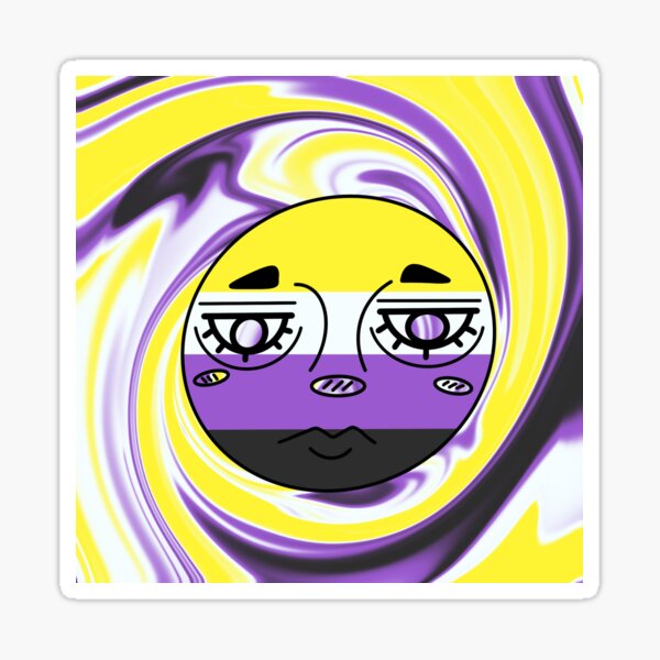 "Non Binary Pride Face" Sticker for Sale by TabletGirl | Redbubble