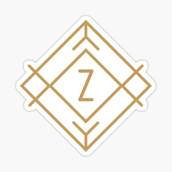 "XYZ - Letter "Z" (Gold / Blue)" Sticker for Sale by MODOGRAM | Redbubble