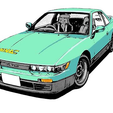 "Iketani's Silvia S13 Initial D " Sticker for Sale by godtiermeme ...