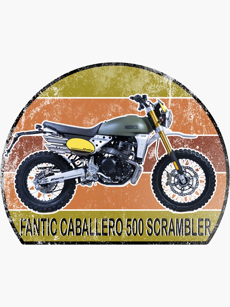 Pegatina «Fantic Caballero 500 Scrambler ilustración» de nikkimavw ...
