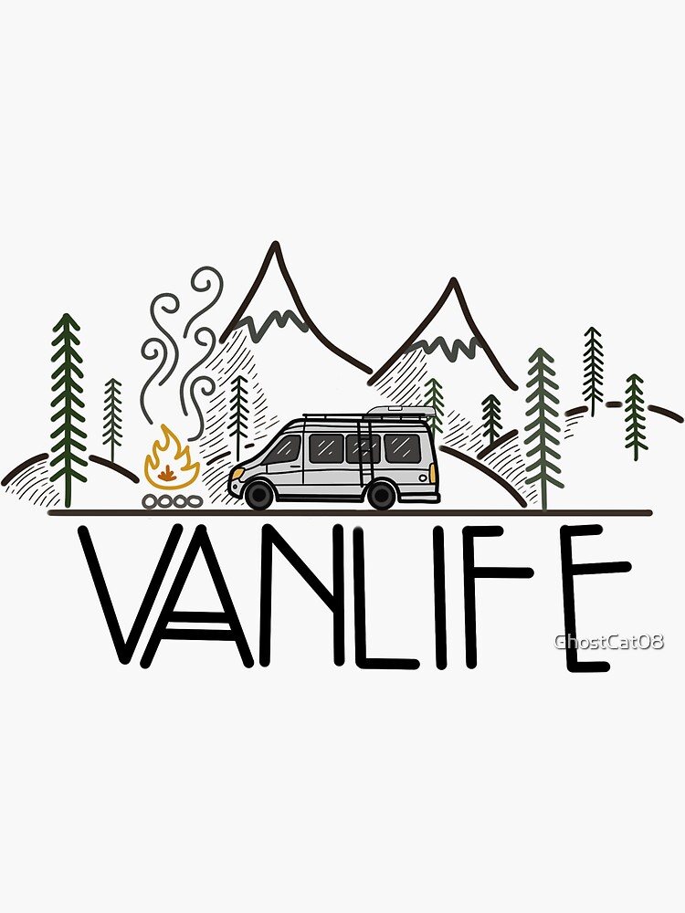 "Van Life" Sticker for Sale by GhostCat08 | Redbubble