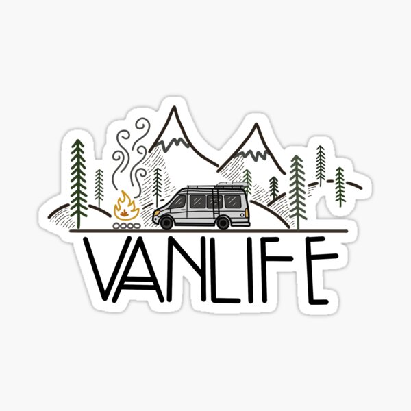 "Van Life" Sticker for Sale by GhostCat08 | Redbubble