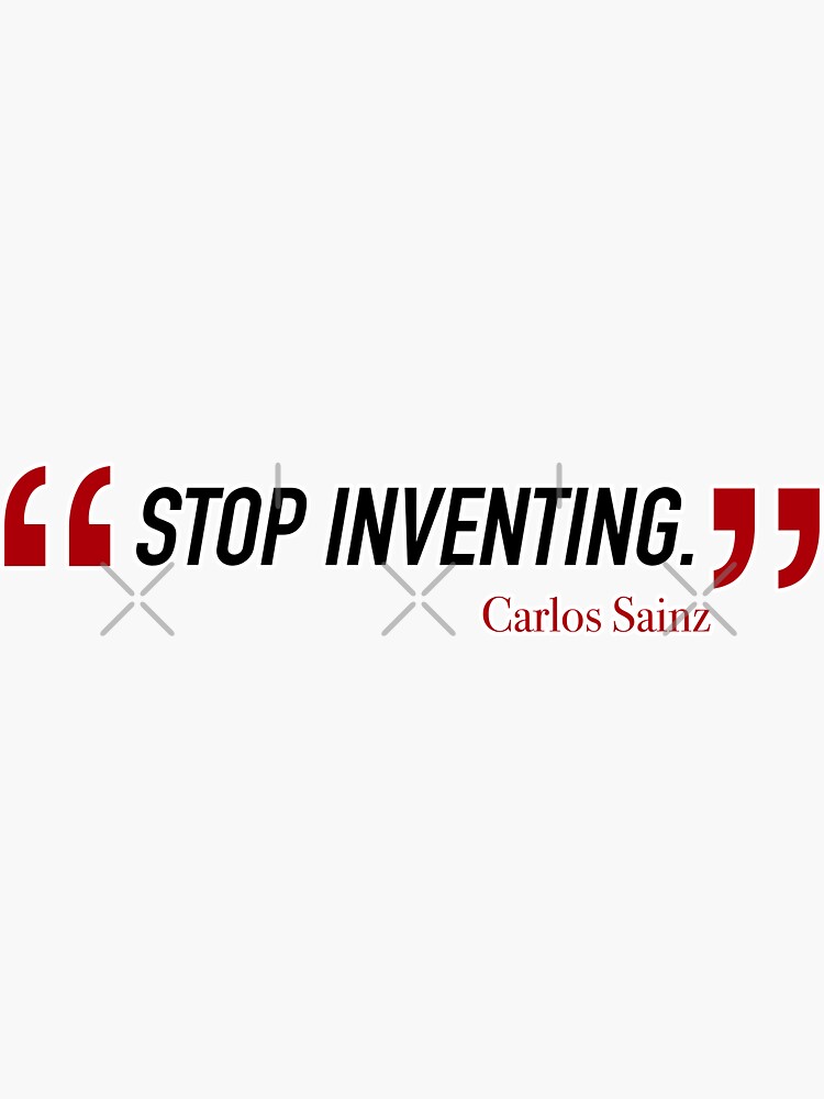 "Stop inventing" Sticker for Sale by BlackCupcake | Redbubble