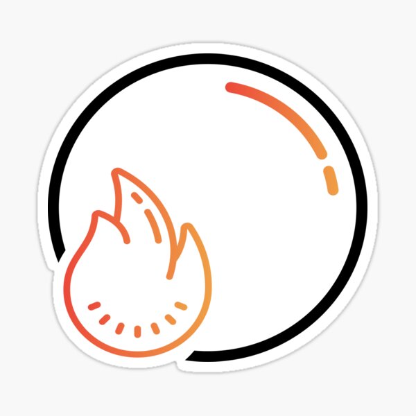 "Fire Logo" Sticker for Sale by Shardshatter | Redbubble