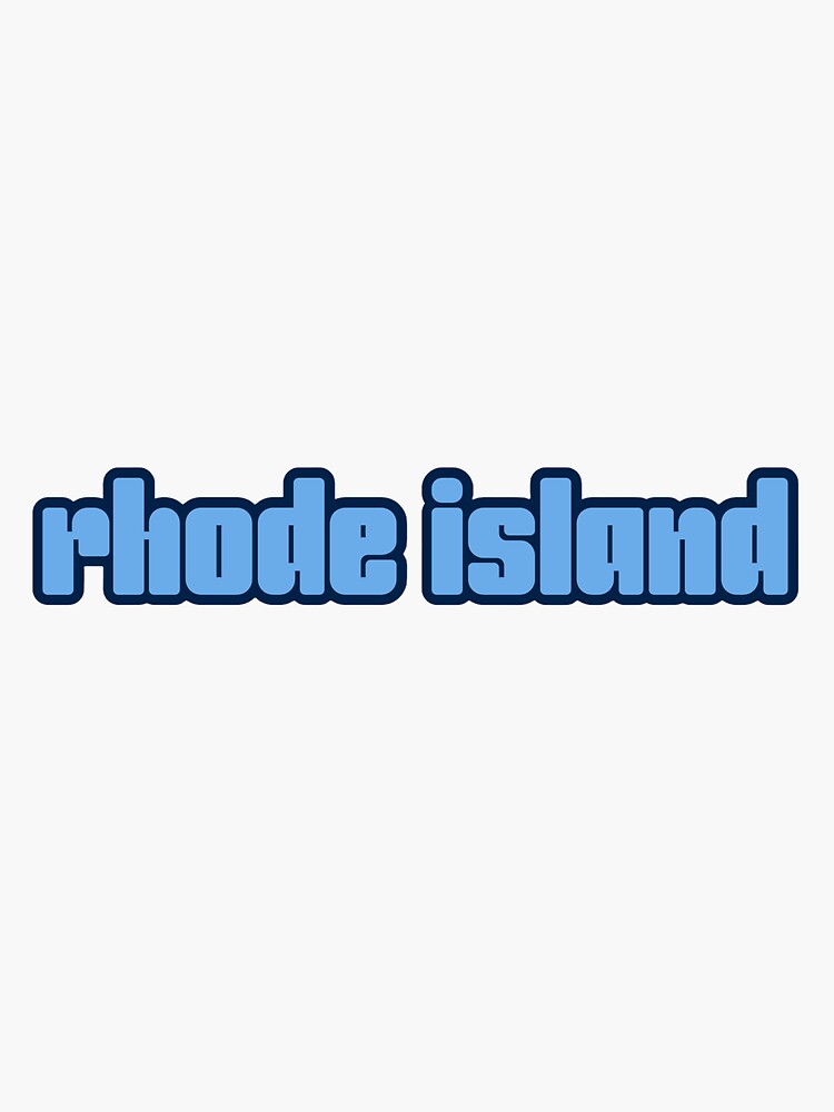 "rhode island funky letters" Sticker for Sale by charmcityart | Redbubble