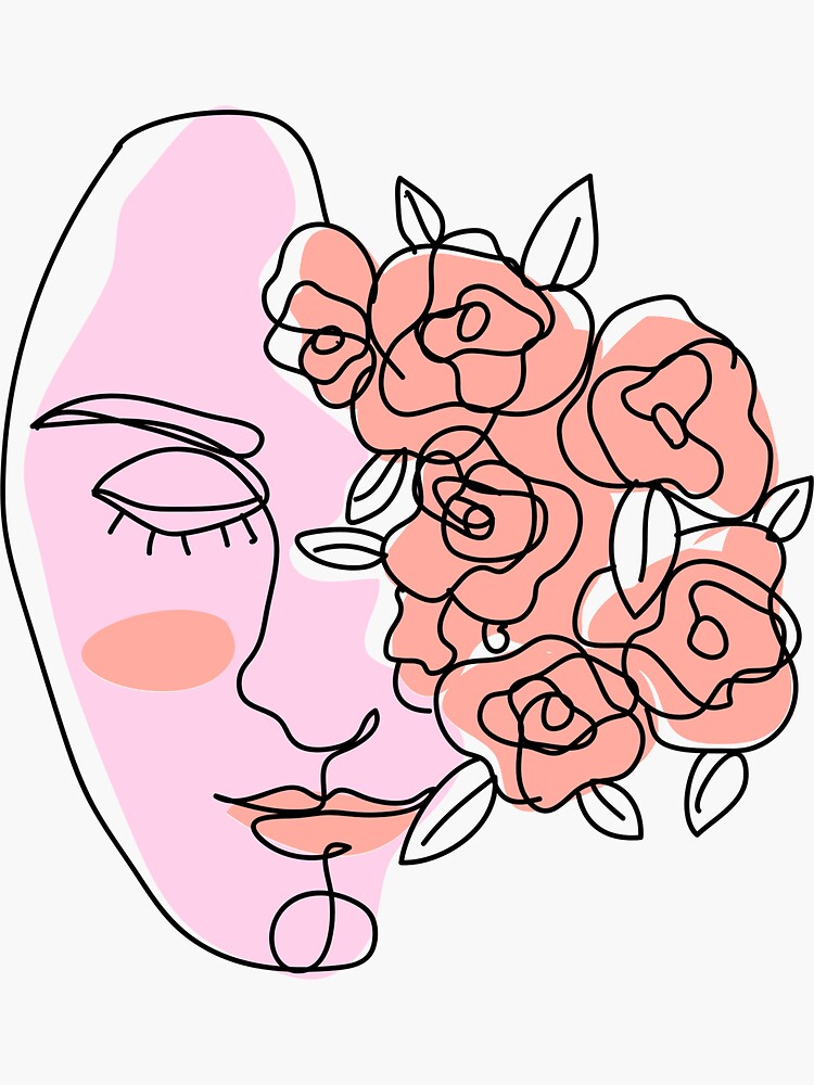 "ROSE MASK" Sticker for Sale by hannah-jl-green | Redbubble
