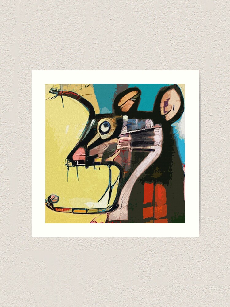 "La Rat Fun Funky Modern Art Painting Street Art" Art Print for Sale by ...