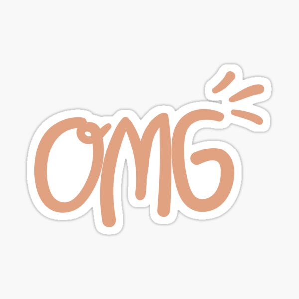 "OMG" Sticker for Sale by DesignAMH | Redbubble