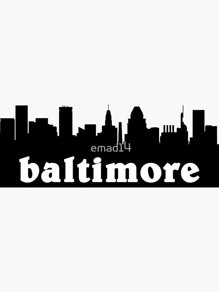 "baltimore skyline" Sticker for Sale by emad14 | Redbubble