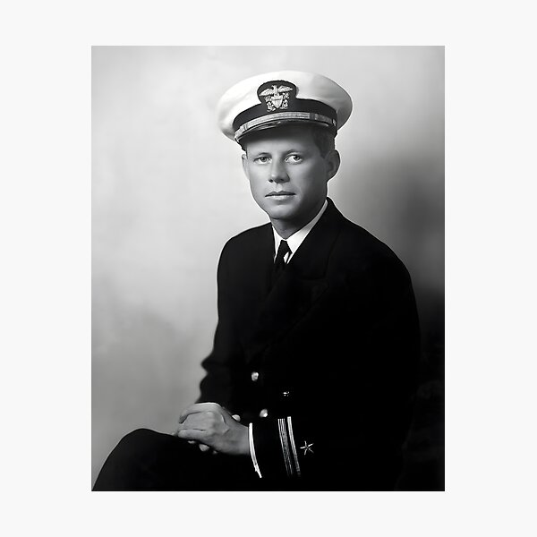 "JFK Wearing His Navy Uniform" Photographic Print for Sale by ...