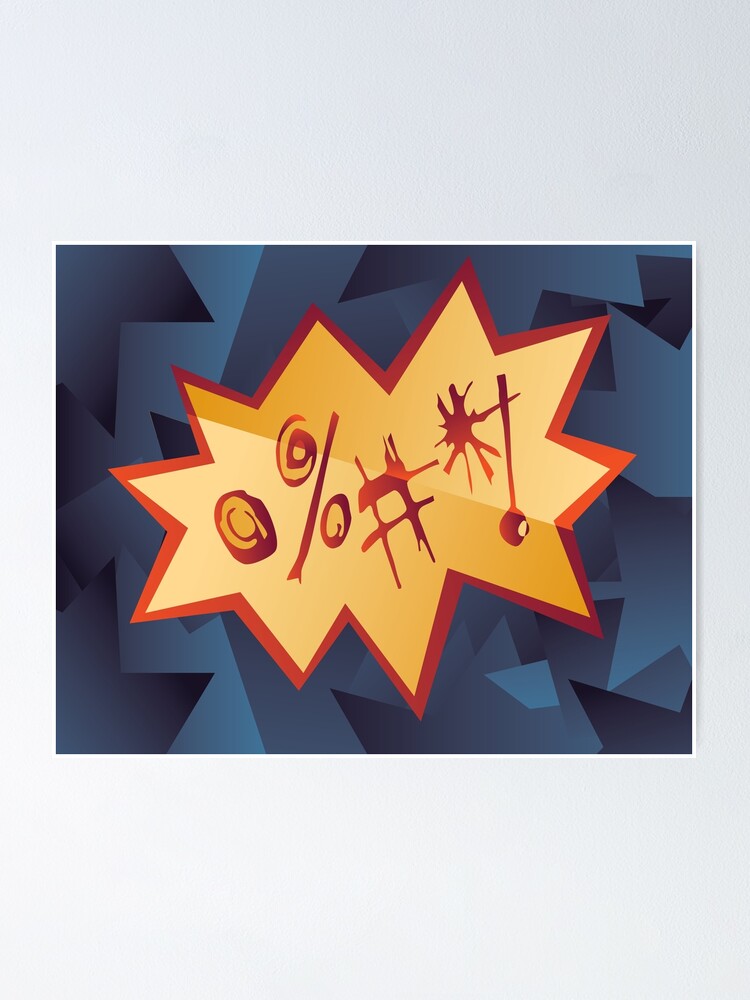"Bad Language Swear Word Symbols" Poster for Sale by jeff-jones | Redbubble
