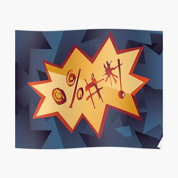 "Bad Language Swear Word Symbols" Poster for Sale by jeff-jones | Redbubble