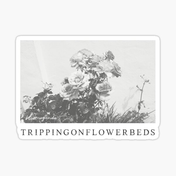 "tripping on flower beds" Sticker for Sale by bloomagenda | Redbubble
