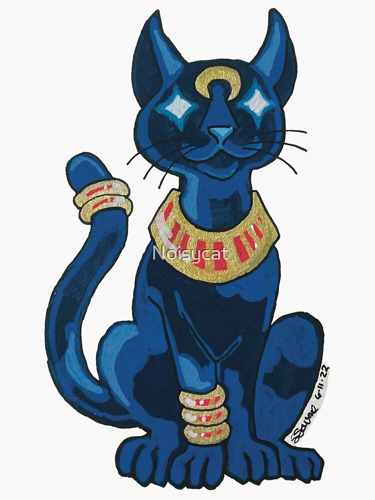 "Ancient Bastet Cat Form" Sticker for Sale by Noisycat | Redbubble