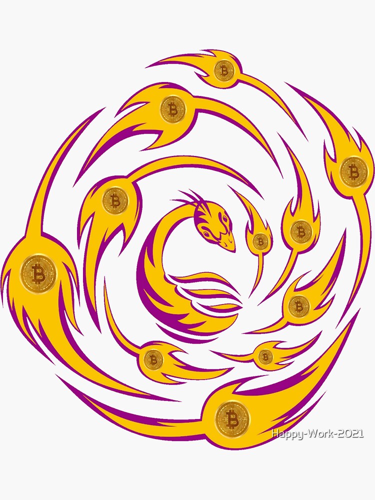 "Bitcoin Phoenix Tail / HODL / Crypto / Mining" Sticker for Sale by ...