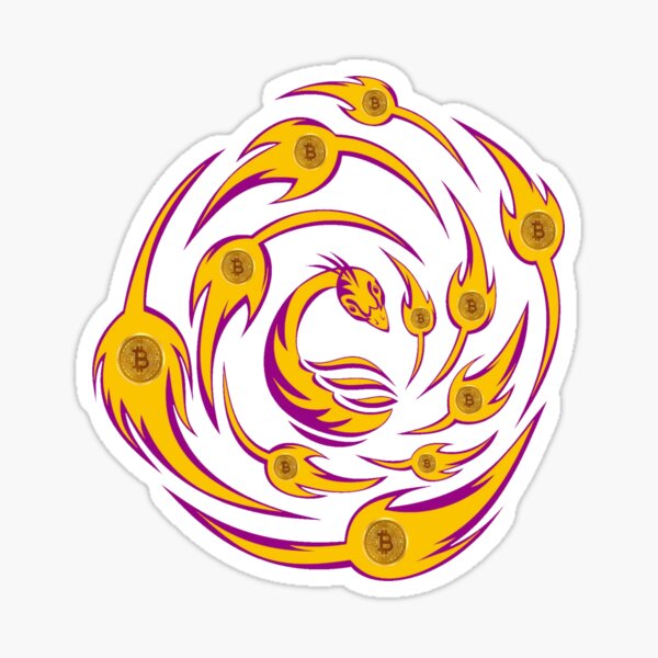 "Bitcoin Phoenix Tail / HODL / Crypto / Mining" Sticker for Sale by ...
