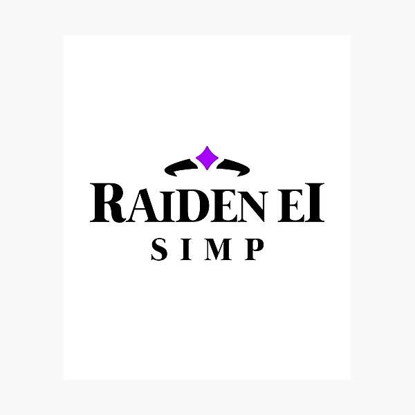 Lámina fotográfica «Genshin Impact Raiden Shogun Simp- Texto negro» de ...