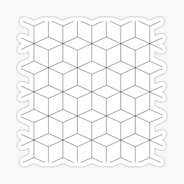 "Basic block pattern" Sticker for Sale by Art-by-Geoff | Redbubble