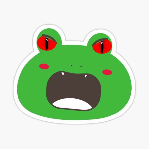 "Screaming froggy, Evil frog screaming." Sticker for Sale by T-Look ...
