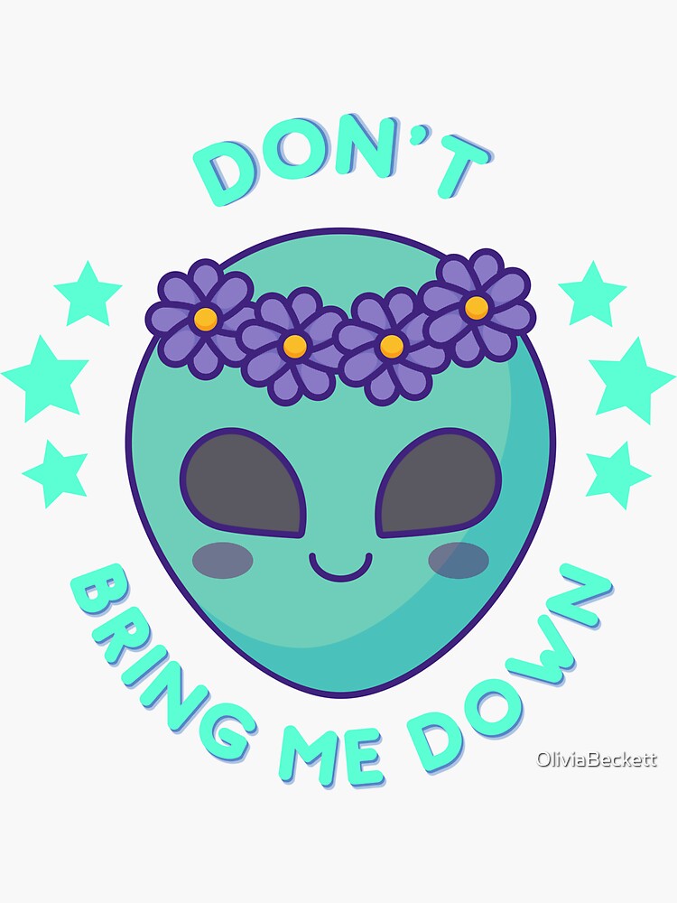 "Alien Flower Crown" Sticker for Sale by OliviaBeckett | Redbubble