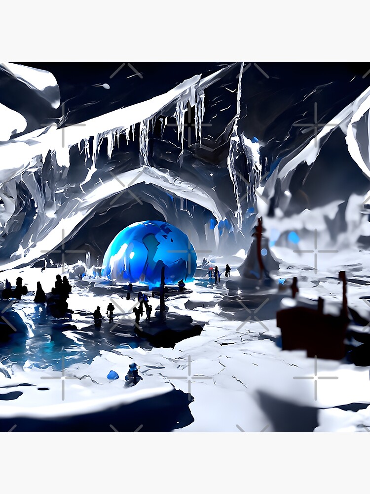 "Frozen Ice World #1 | AI generated art" Poster for Sale by ...