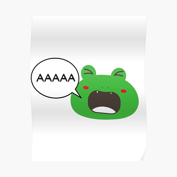 "Screaming froggy, little funny screaming frog." Poster for Sale by T ...