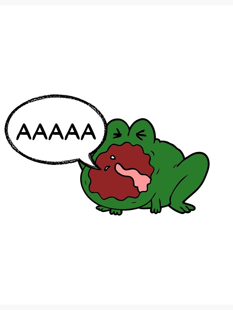 "Screaming froggy, angry funny screaming frog." Poster for Sale by T ...
