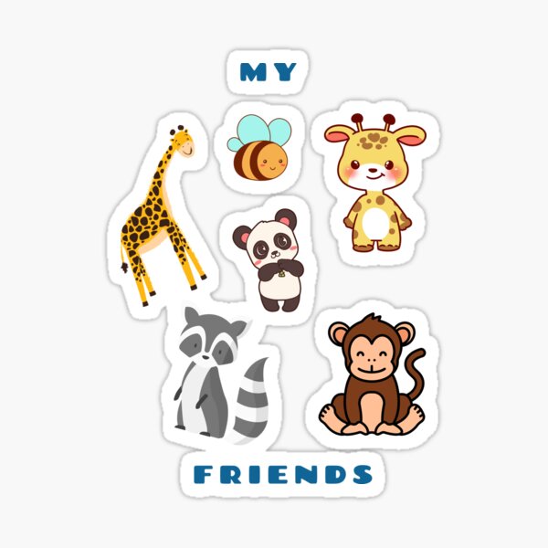 "MY FRIENDS" Sticker for Sale by uttampahade | Redbubble