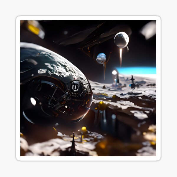 "Space rocks | AI generated art" Sticker for Sale by MichelangeloAI ...