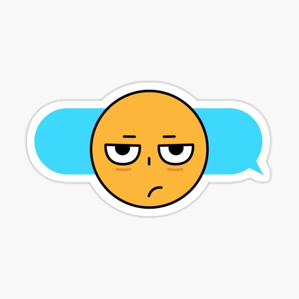 "Texting Emoji's / Emoji with Bored Unamused Face" Sticker for Sale by ...