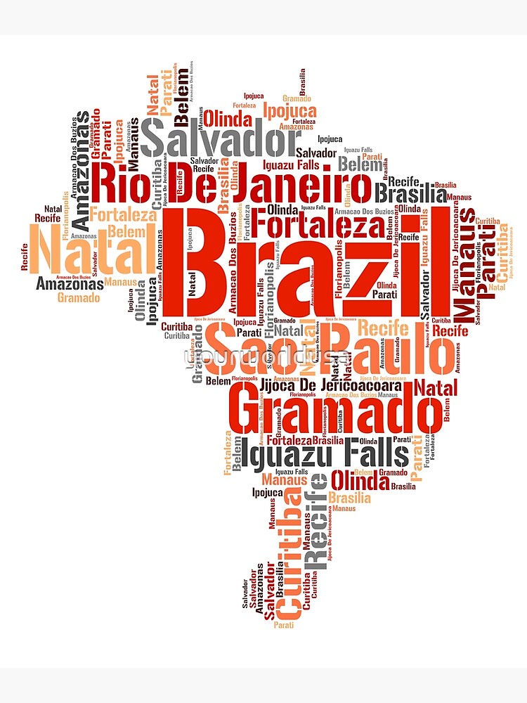 "Brazil Map " Poster by yourworldusa | Redbubble