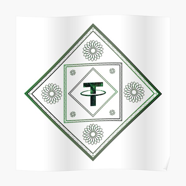 "USDT Tether crypto Coin Logo" Poster for Sale by Maxmoud93 | Redbubble
